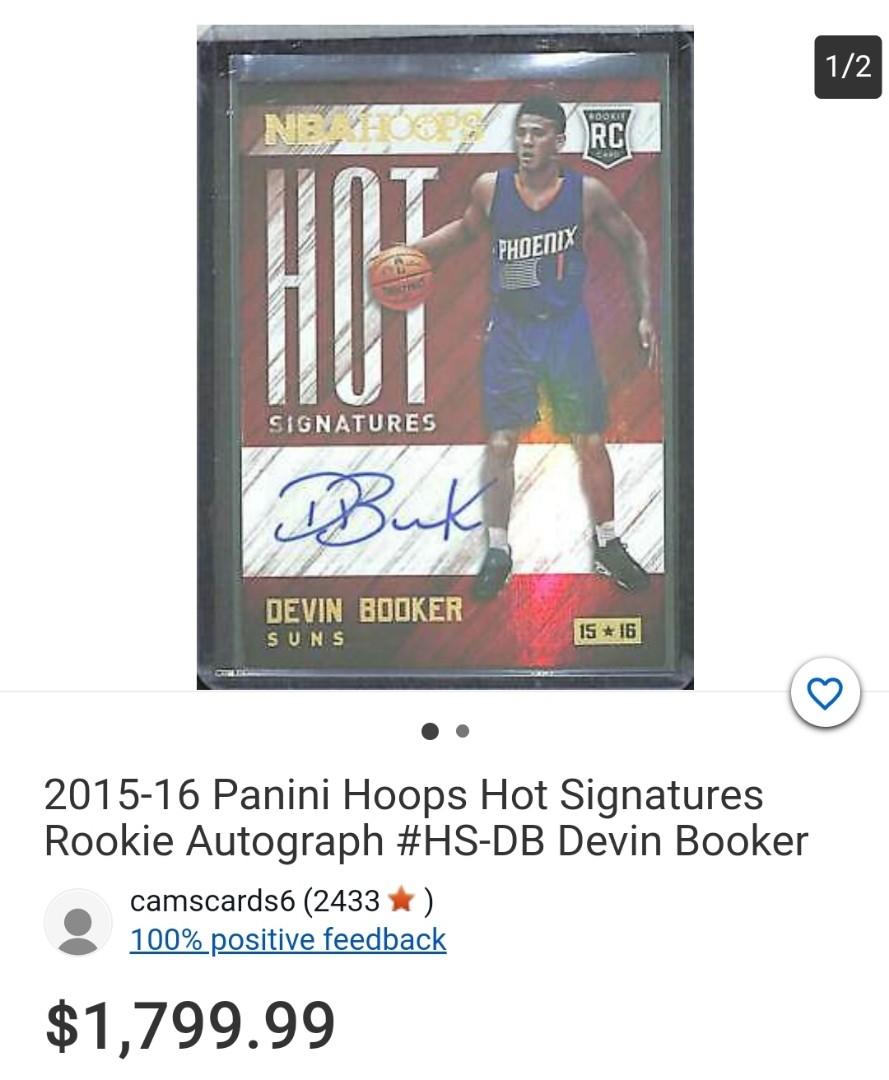 Devin Booker RC Hot Signatures Auto, Hobbies & Toys, Memorabilia ...
