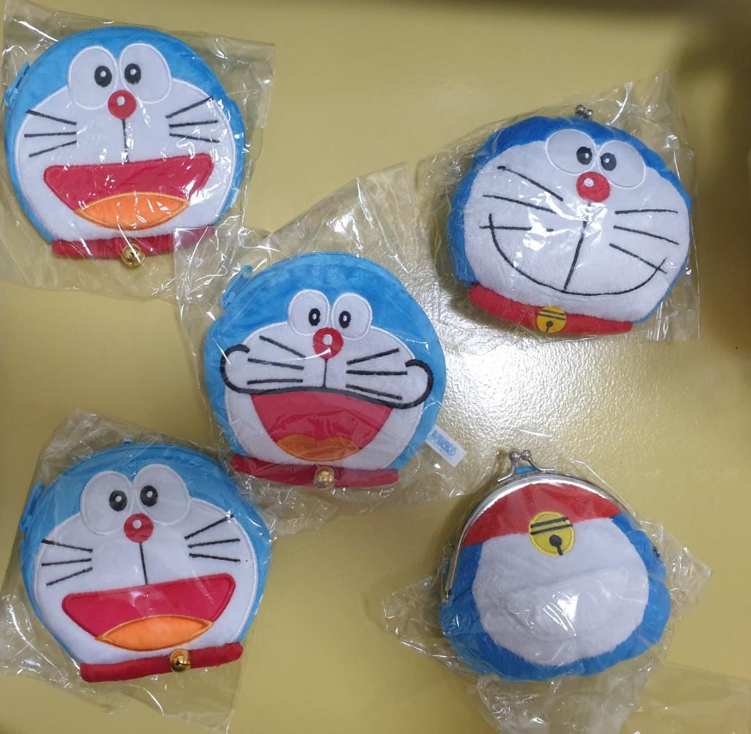 5 Doraemon coin pouches/purses, Hobbies & Toys, Stationery & Craft ...