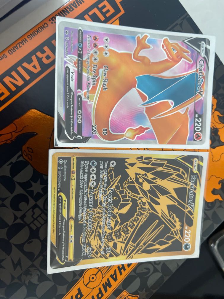 Eternatus golden v and Charizard v, Hobbies & Toys, Memorabilia ...