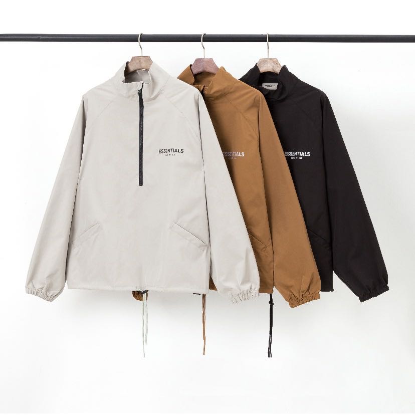 Fear Of God Essentials half zip up jacket preorder, Men's Fashion ...