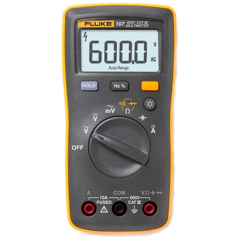 Fluke 107 AC/DC Current Handheld Digital Multimeter by Fluke, Gray ...