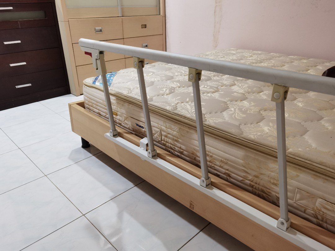 Folding anti-falling bed guardrail baby and child old folk fence side ...