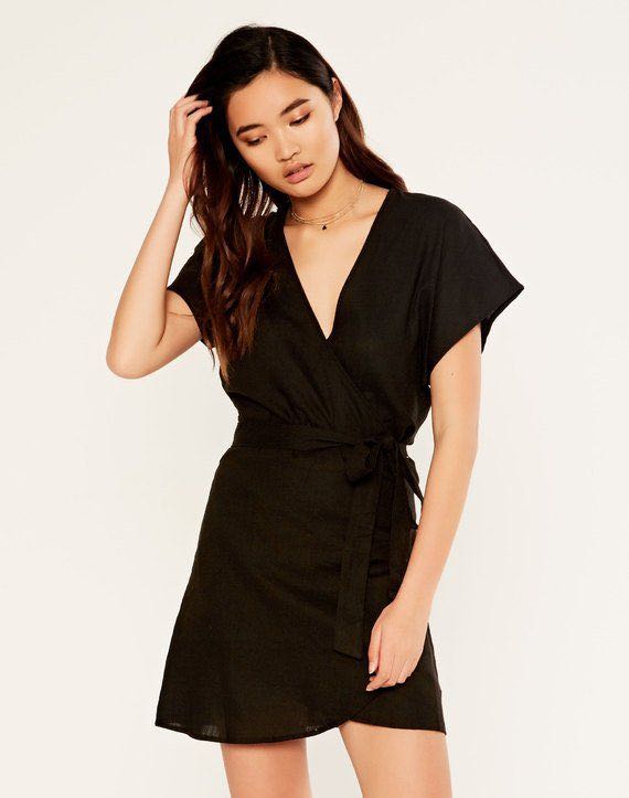 Glassons Linen Wrap Dress, Women's Fashion, Dresses & Sets, Dresses on ...