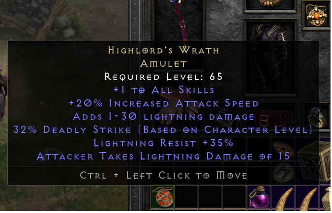 Highlord's Wrath Amulet -- Diablo 2 Resurrected D2R (PC) (Choose 1 Free item for every $5 ...