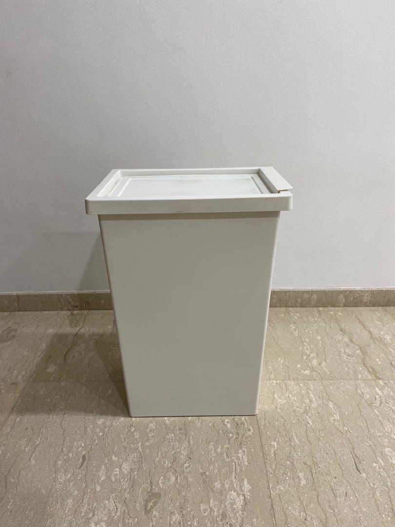 Ikea White FILUR Bin with Lid, Furniture & Home Living, Home ...