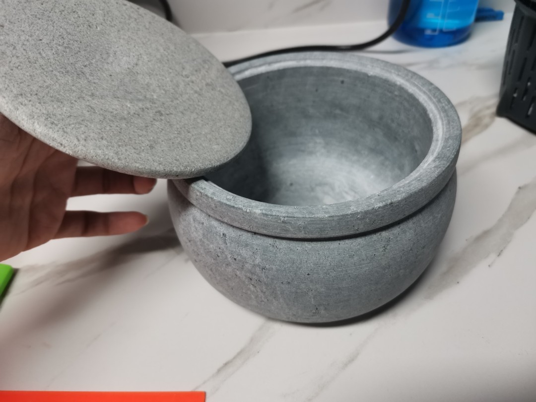 Indian traditional seasoned soapstone curd pot curdpot yoghurt maker ...
