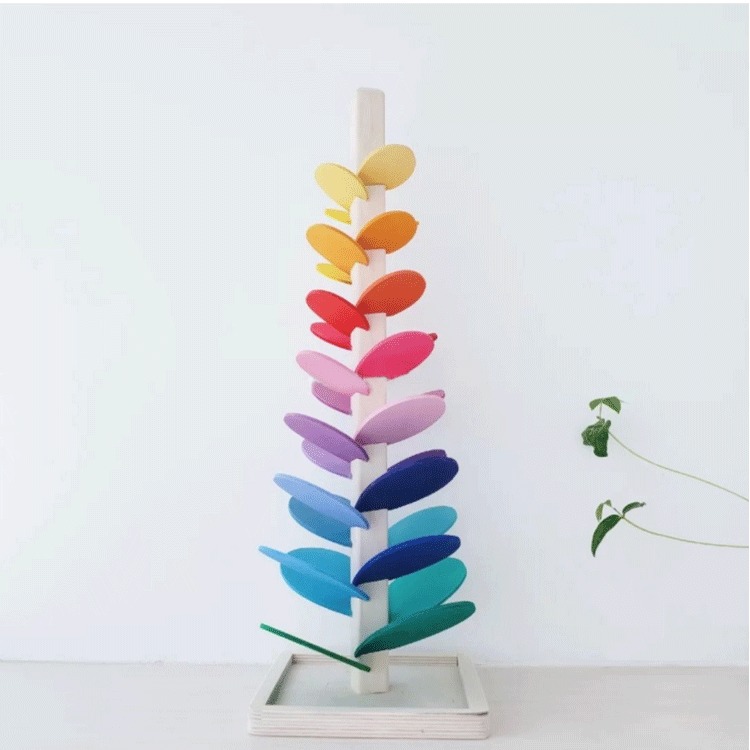 [Instock] Rainbow Musical Tree | Montessori Wood Toy | Marble Run ...