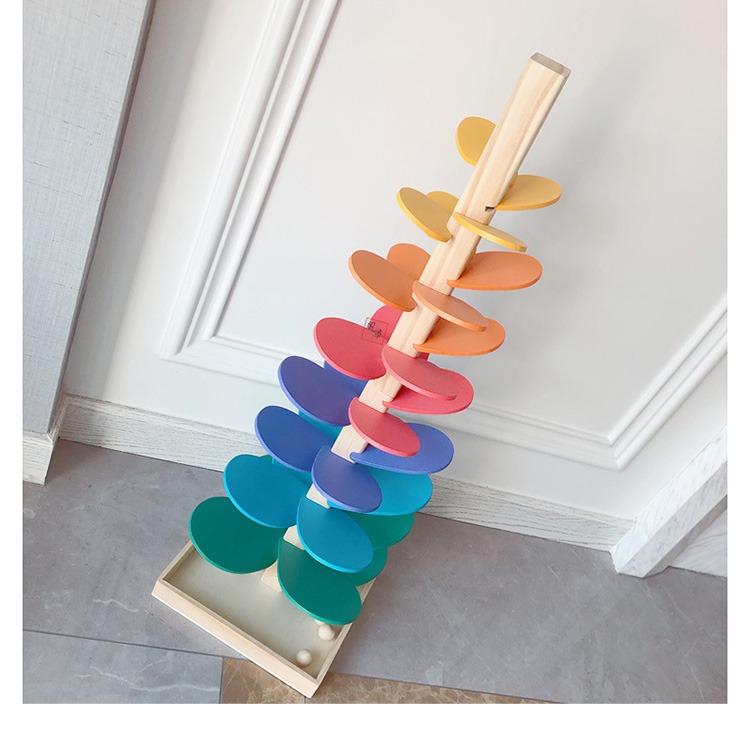 [Instock] Rainbow Musical Tree | Montessori Wood Toy | Marble Run ...