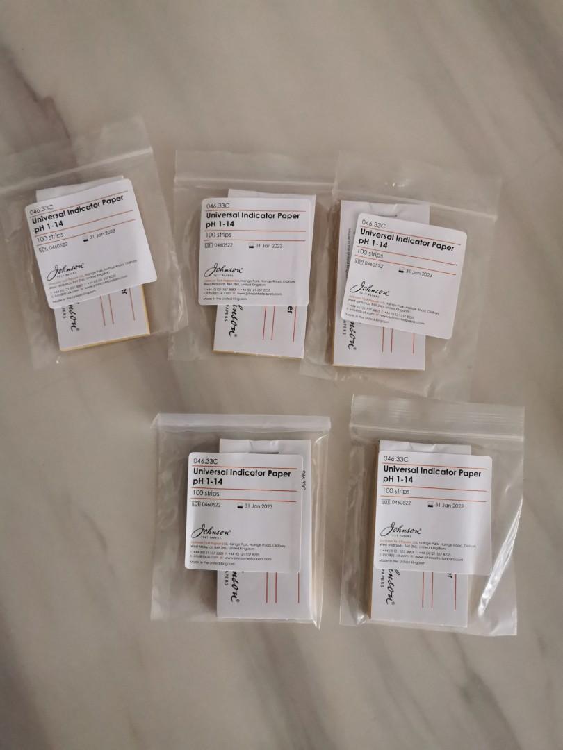 Johnson Universal Indicator Paper pH 1-14, Health & Nutrition, Medical ...