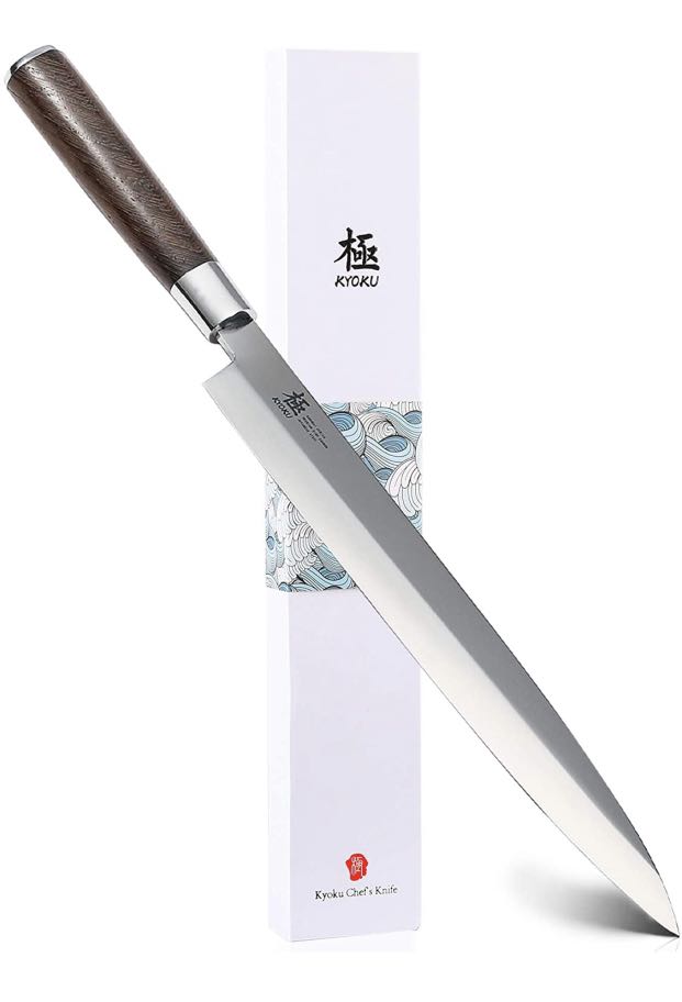 KYOKU Samurai Series - 10.5" Yanagiba Knife Japanese Sushi Sashimi ...