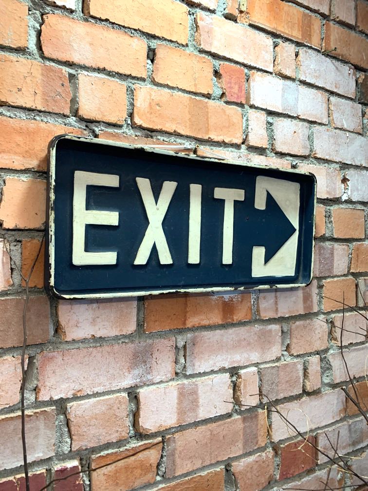 Large size exit wall plaque signage, Furniture & Home Living, Home ...