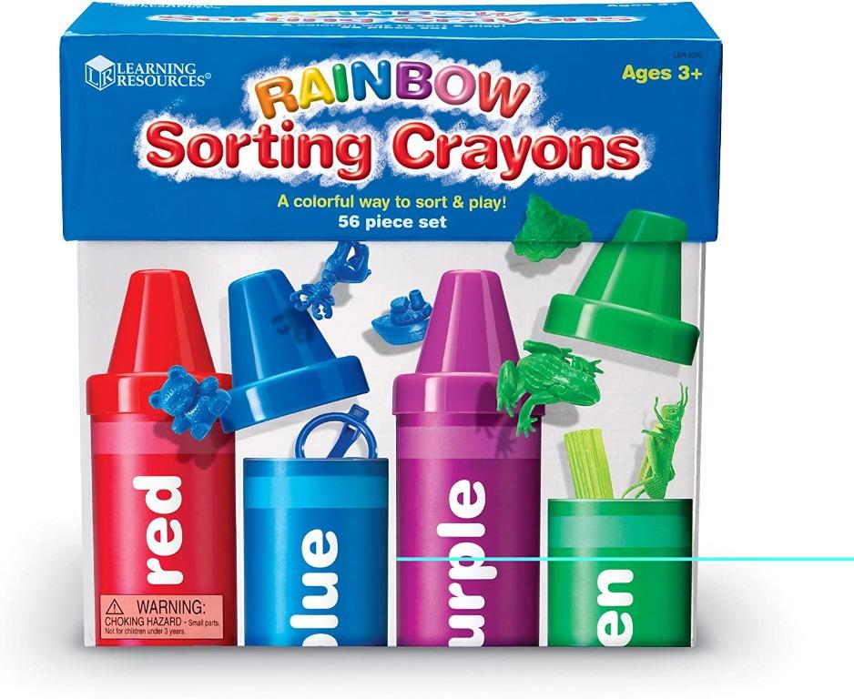 Learning Resources Rainbow Sorting Crayons 65 Pieces, Babies & Kids ...