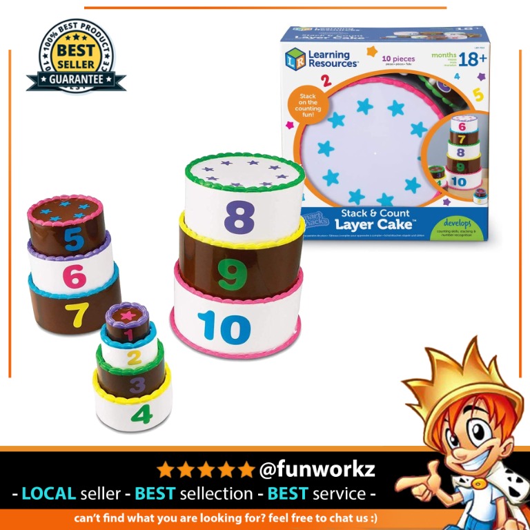 Learning Resources Smart Snacks Stack and Count Layer Cake,5",Multi-color, Babies & Kids, Infant ...