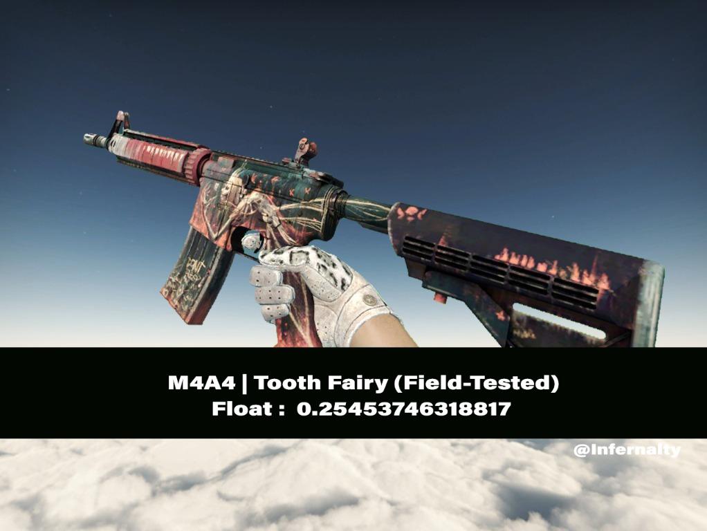 M4A4 Tooth Fairy FT CSGO SKINS KNIVES, Video Gaming, Gaming Accessories ...