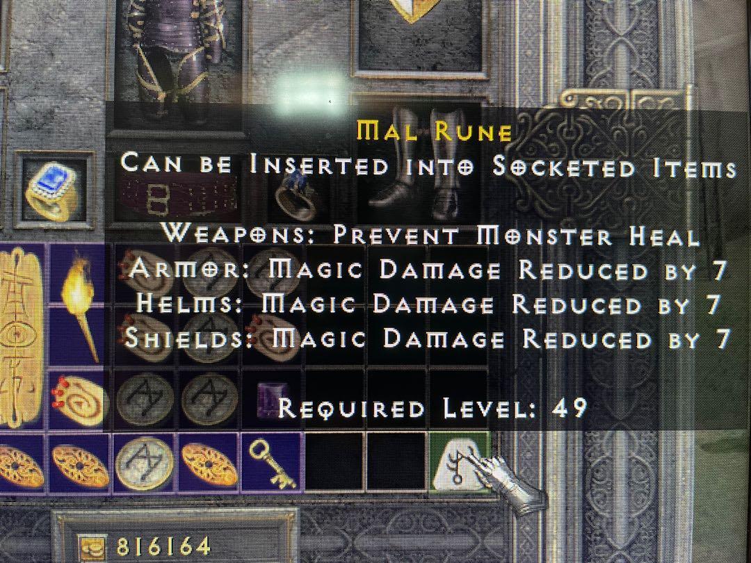 Mal Rune D2R, Video Gaming, Gaming Accessories, In-Game Products on ...