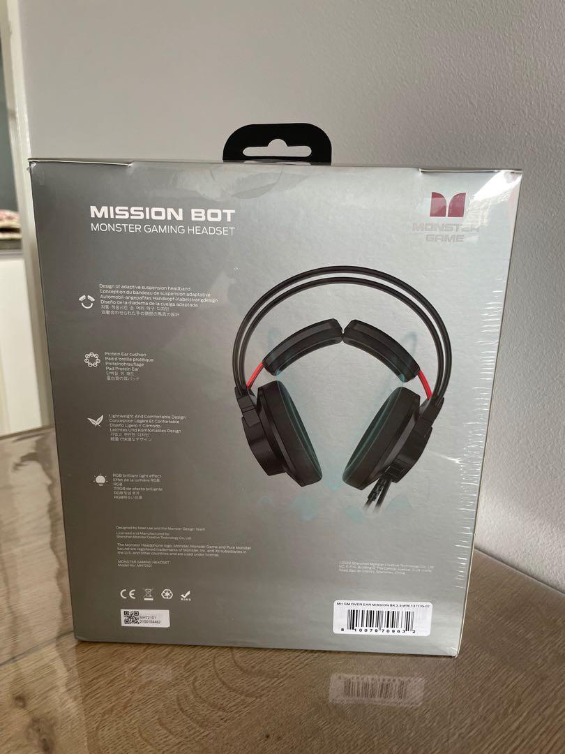 Mission Bot Monster Gaming Headset, Audio, Headphones & Headsets on ...