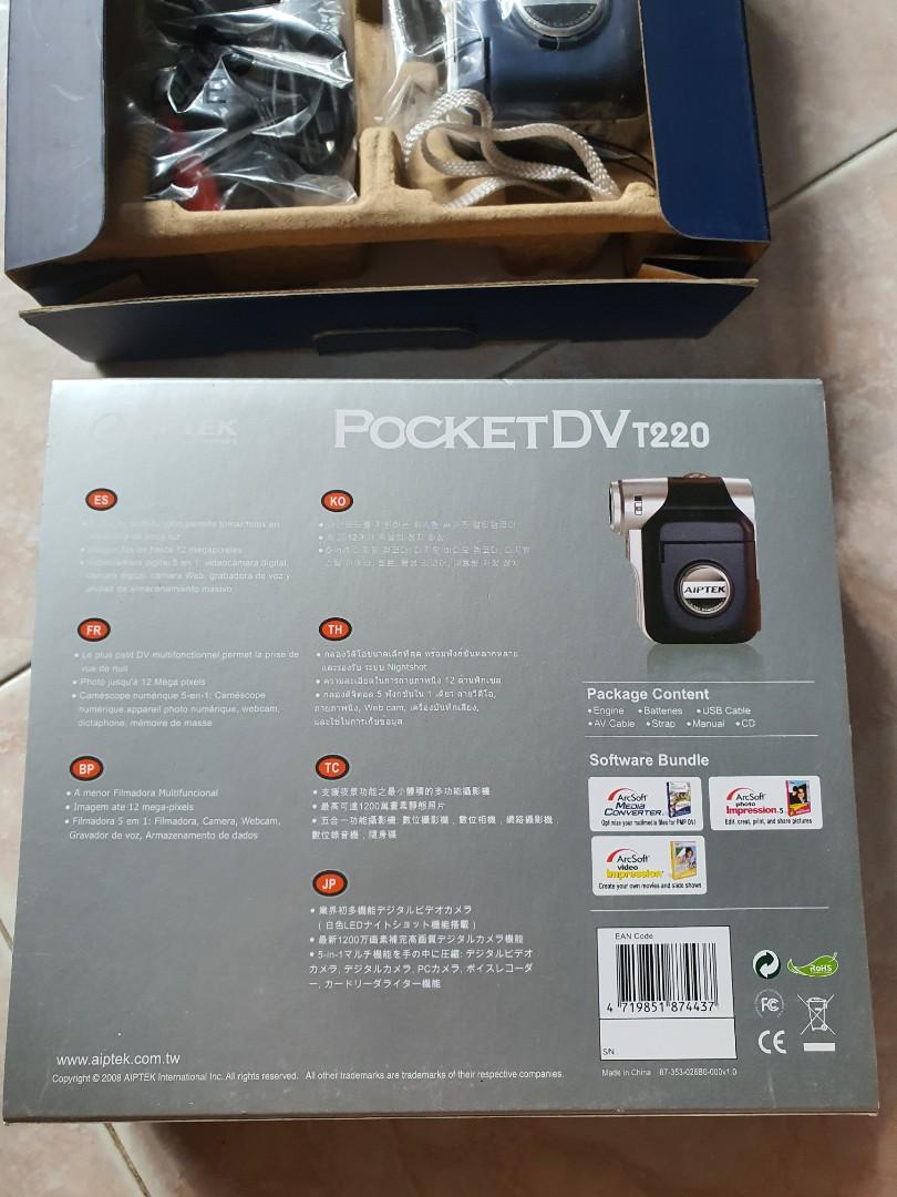 Pocket DV T220 Aiptek, Photography, Video Cameras on Carousell