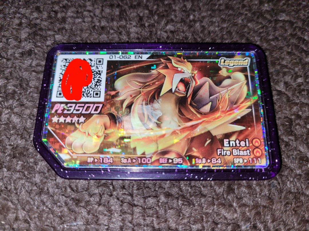 Pokemon Ga-Ole- 5 star Entei, Hobbies & Toys, Toys & Games on Carousell