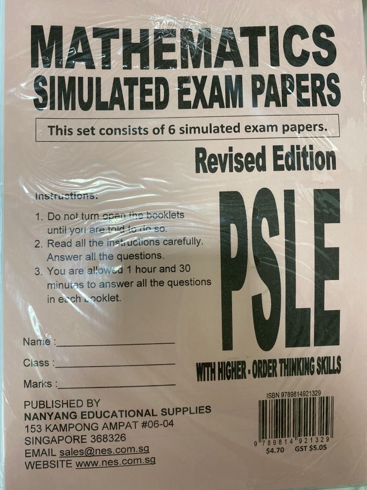 PSLE Mathematics Simulated Exam Papers, Hobbies & Toys, Books ...