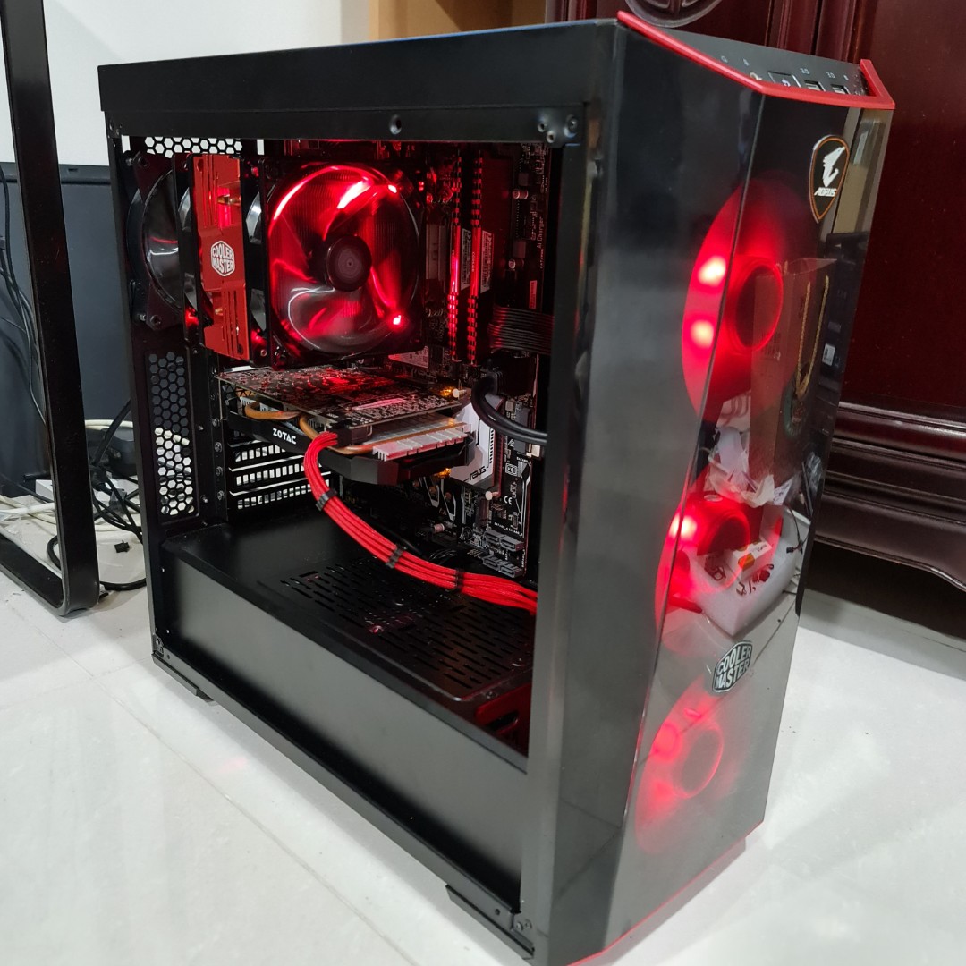 Red Gaming PC, Computers & Tech, Desktops on Carousell