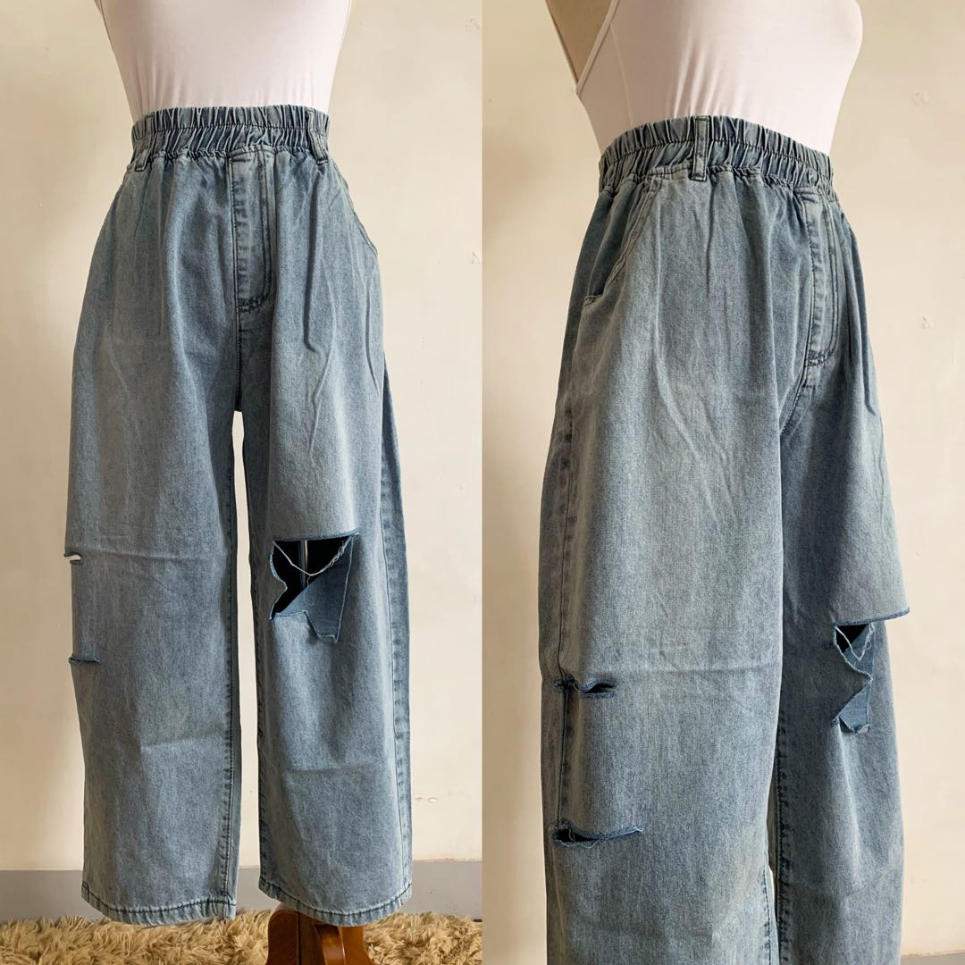 Soft Denim squarepants, Women's Fashion, Bottoms, Other Bottoms on ...