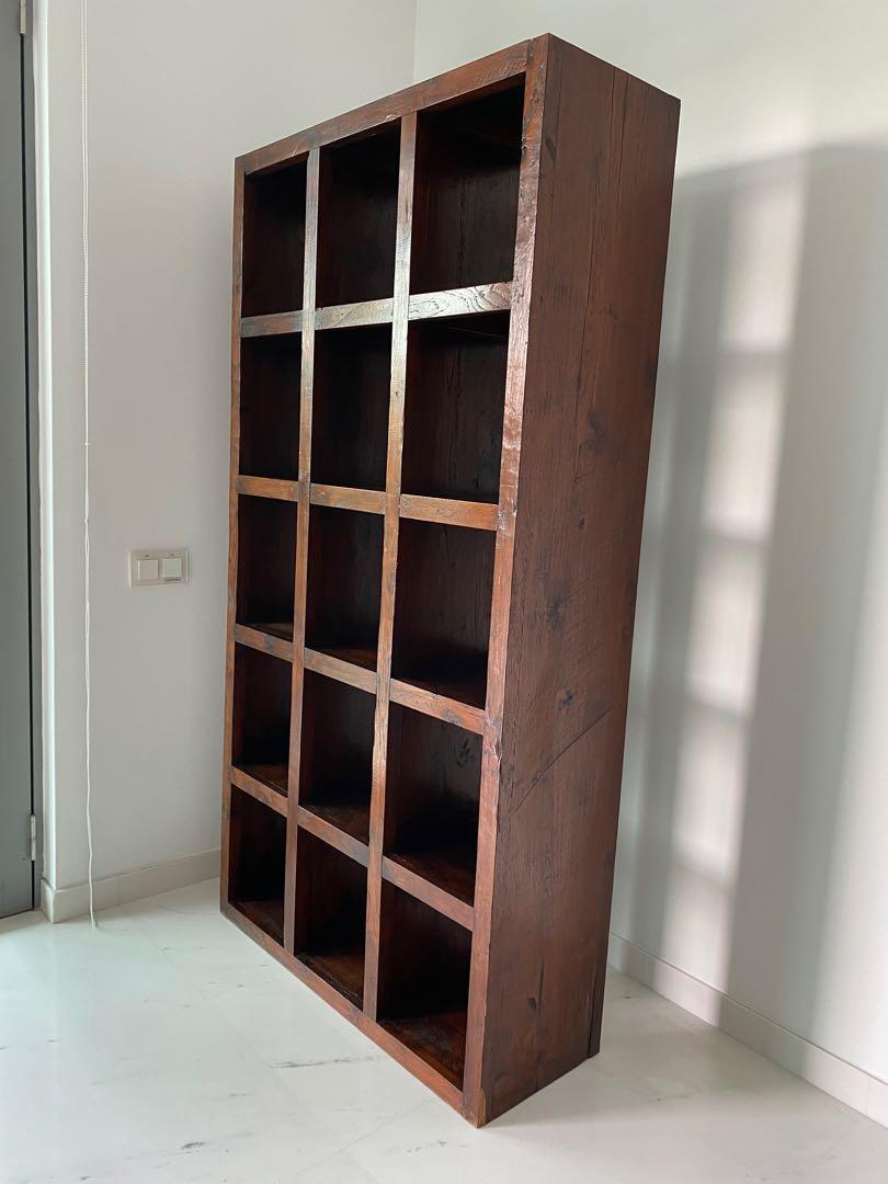 Solid recycled teak shelving cabinet, Furniture & Home Living ...