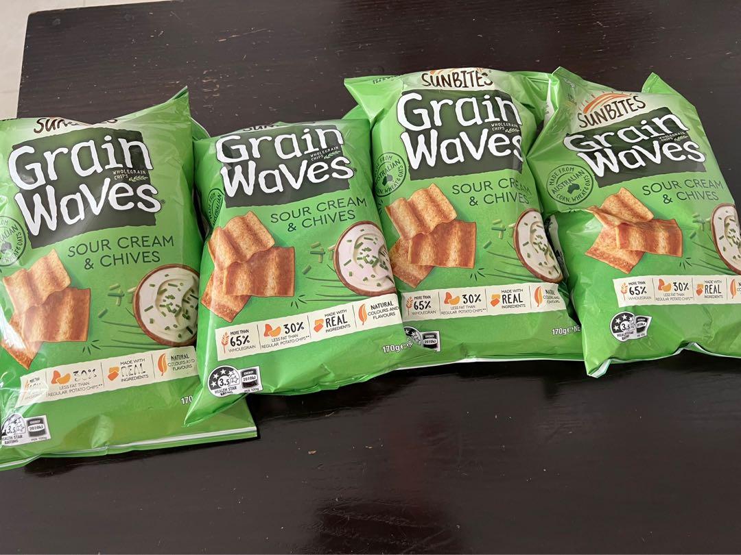 Sunbites Grain Waves Sour Cream & Chives Chips, Food & Drinks, Other ...
