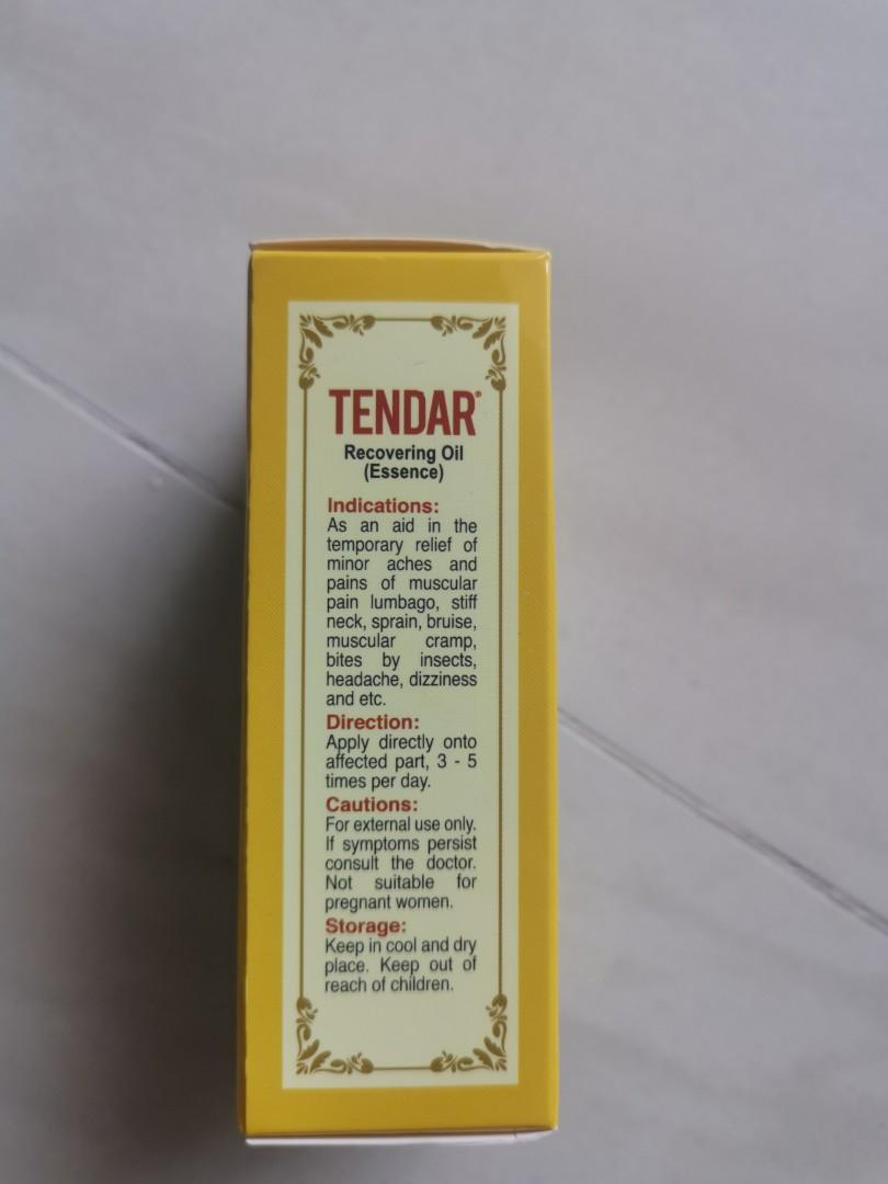 TENDAR-recovering oil, Health & Nutrition, Assistive & Rehabilatory ...