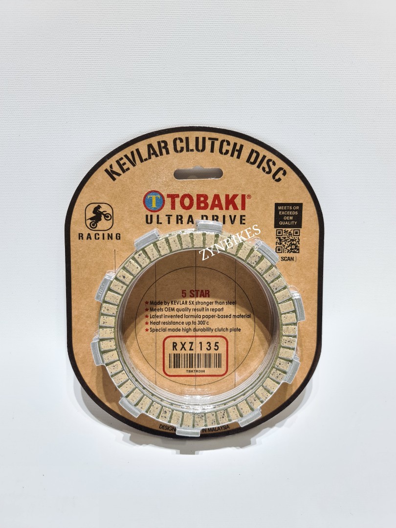 TOBAKI RACING CLUTCH PLATE YAMAHA RXZ 5PV CATALYZER, Motorcycles ...