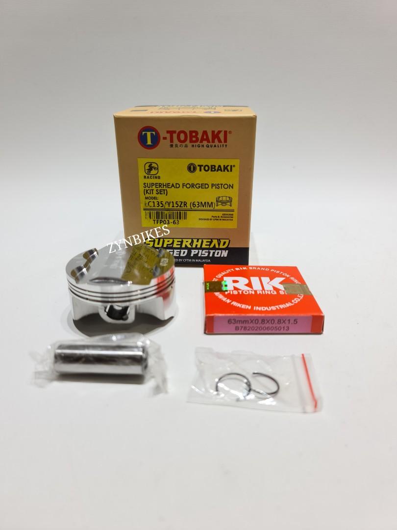 TOBAKI RACING SUPERHEAD FORGED PISTON 62MM 63MM 65MM YAMAHA SNIPER 150 ...