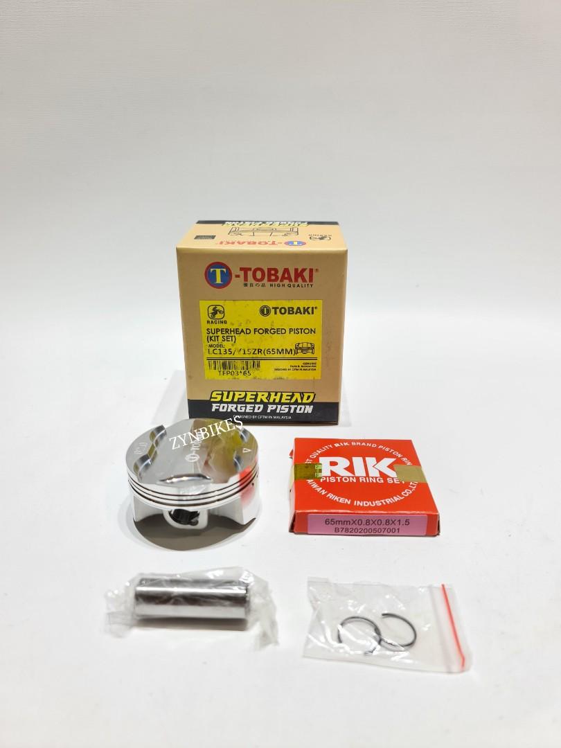 TOBAKI RACING SUPERHEAD FORGED PISTON 62MM 63MM 65MM YAMAHA SNIPER 150 ...