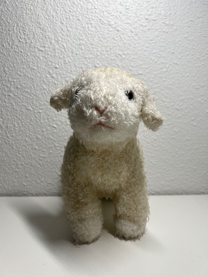 Vintage Cream White and Purple Sheep Plushie , Hobbies & Toys ...
