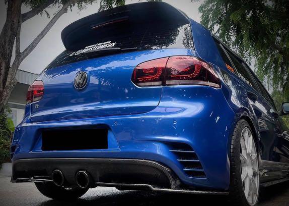 Volkswagen Golf R mk6r Revosport rear bumper with carbon fibre Cf ...