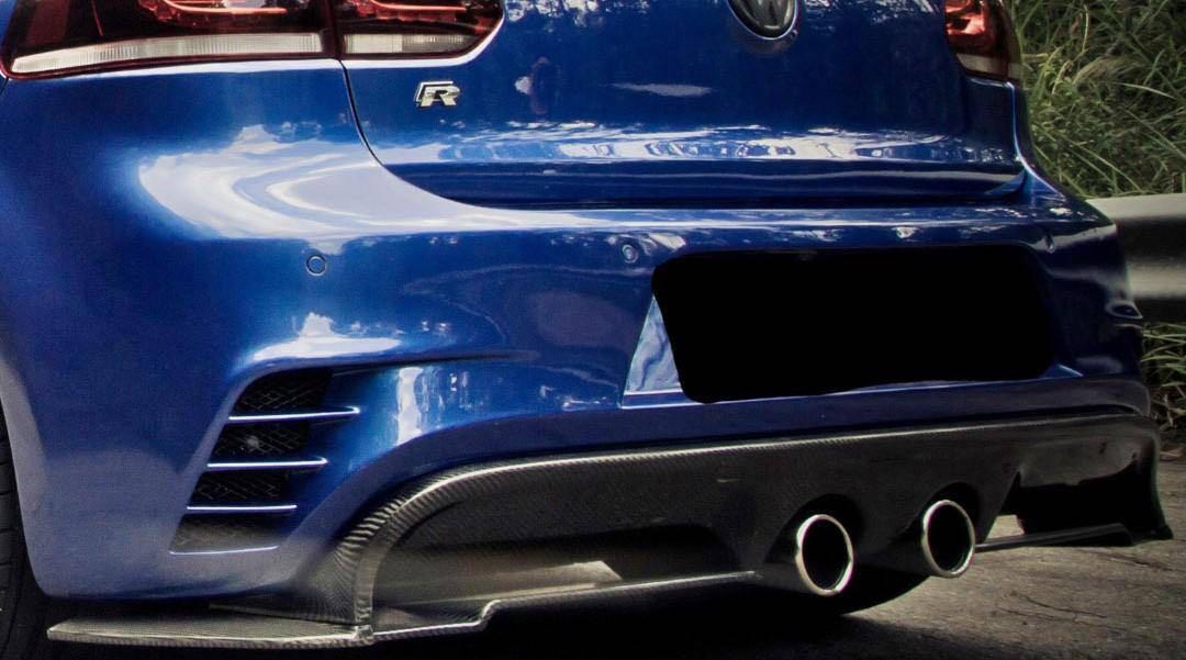 Volkswagen Golf R mk6r Revosport rear bumper with carbon fibre Cf ...