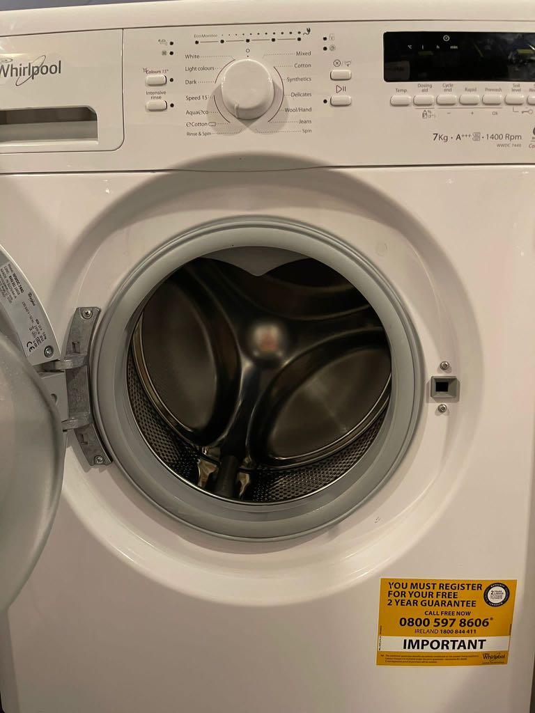 Whirlpool freestanding front loading washing machine: 7kg - WWDC 7440, TV & Home Appliances ...