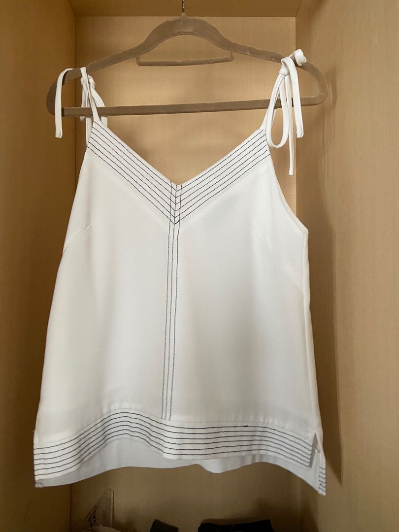 Yacht21 White Tie String top, Women's Fashion, Tops, Sleeveless on ...
