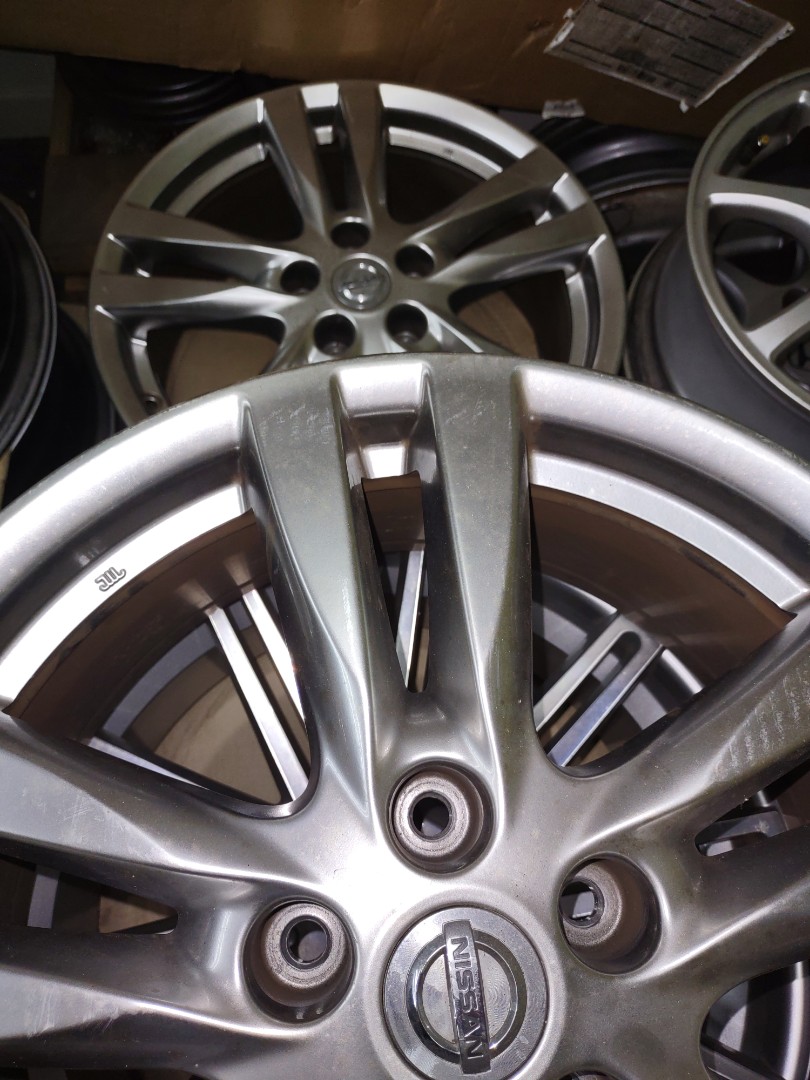 18 inch Nissan Original Rims by Enkei, Car Accessories, Tyres & Rims on ...