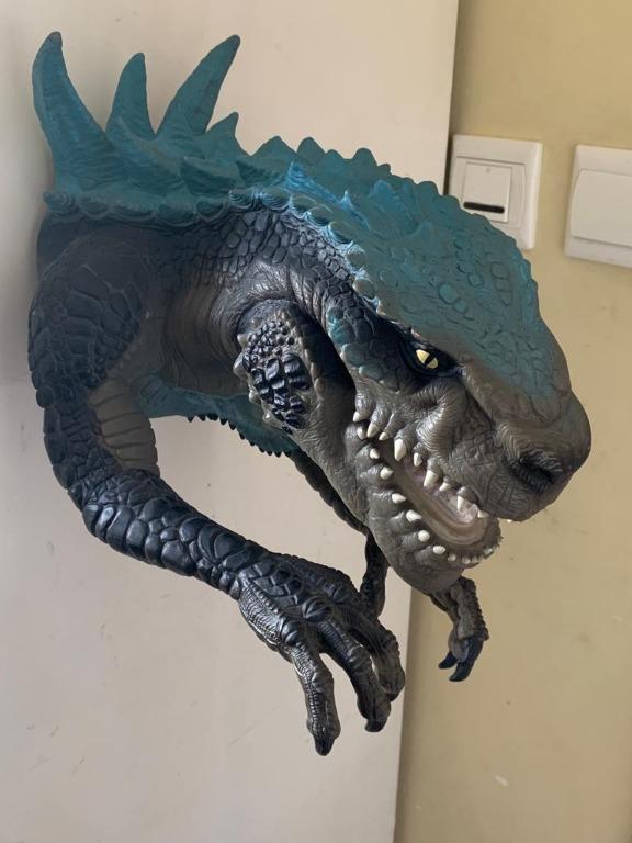 1998 Toho Large Rubber Godzilla T-Rex Dinosaur Hand Puppet Resaurus Co ...