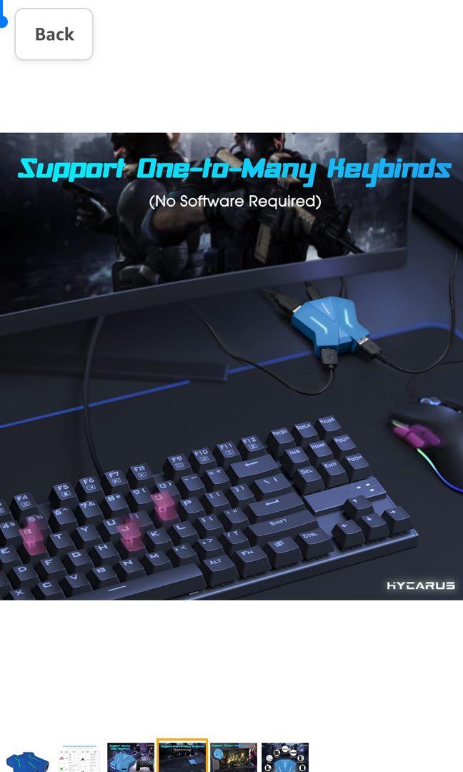 [2021 New Model] HYCARUS Keyboard and Mouse Adapter for Nintendo Switch ...