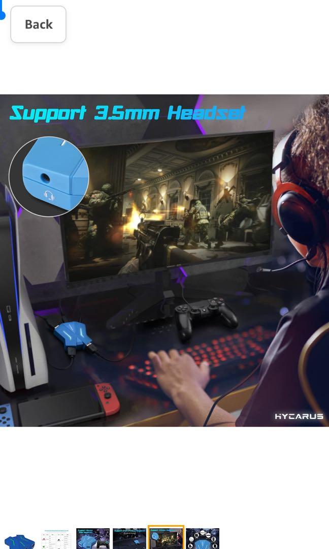[2021 New Model] HYCARUS Keyboard and Mouse Adapter for Nintendo Switch ...