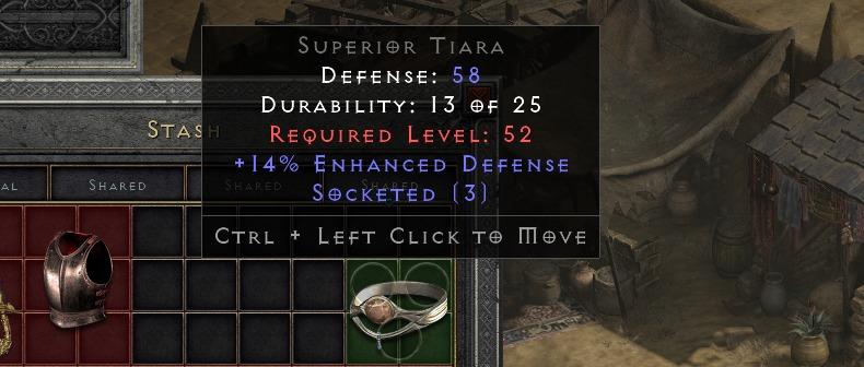 91 PC Diablo 2 Resurrected (D2R) 14 ED 3 Sockets Superior Demonhead ...