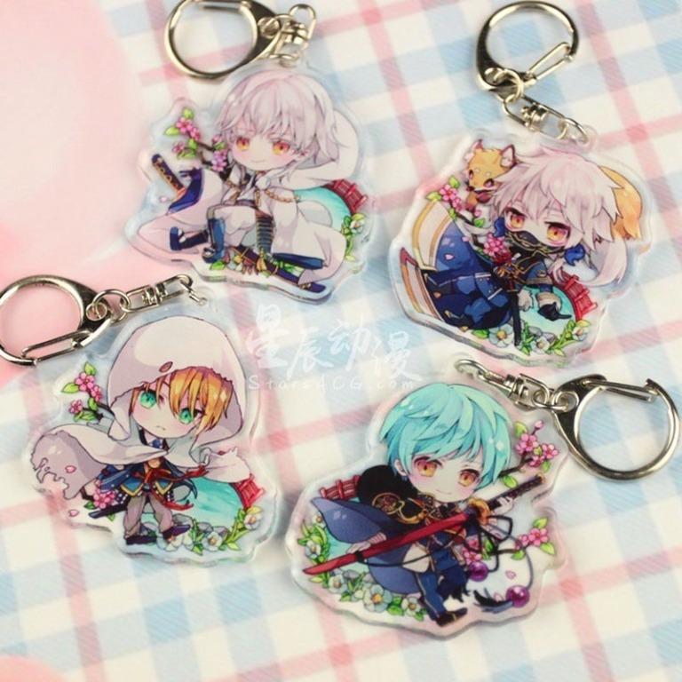Anime Touken Ranbu Acrylic Keychains (Mikazuki Munechika, Kogitsunemaru ...