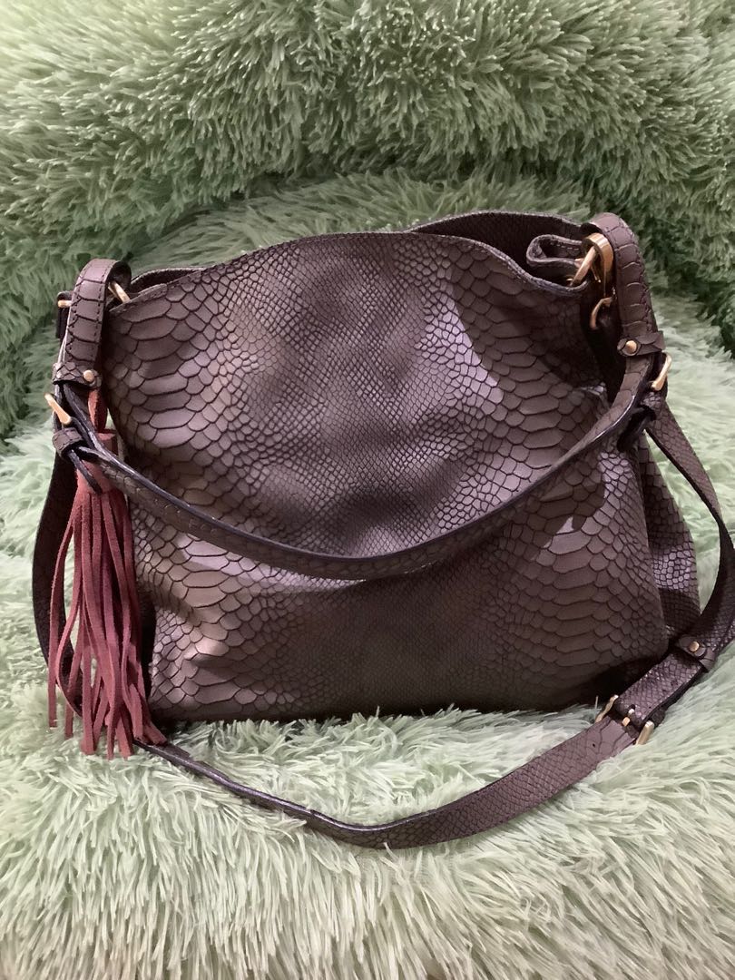 Brera Snake Skin 2 way hobo/sling bag, Women's Fashion, Bags & Wallets ...