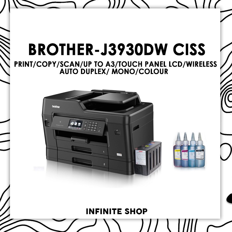 Brother MFC-J3930DW ink Tank Converted, Computers & Tech, Printers ...