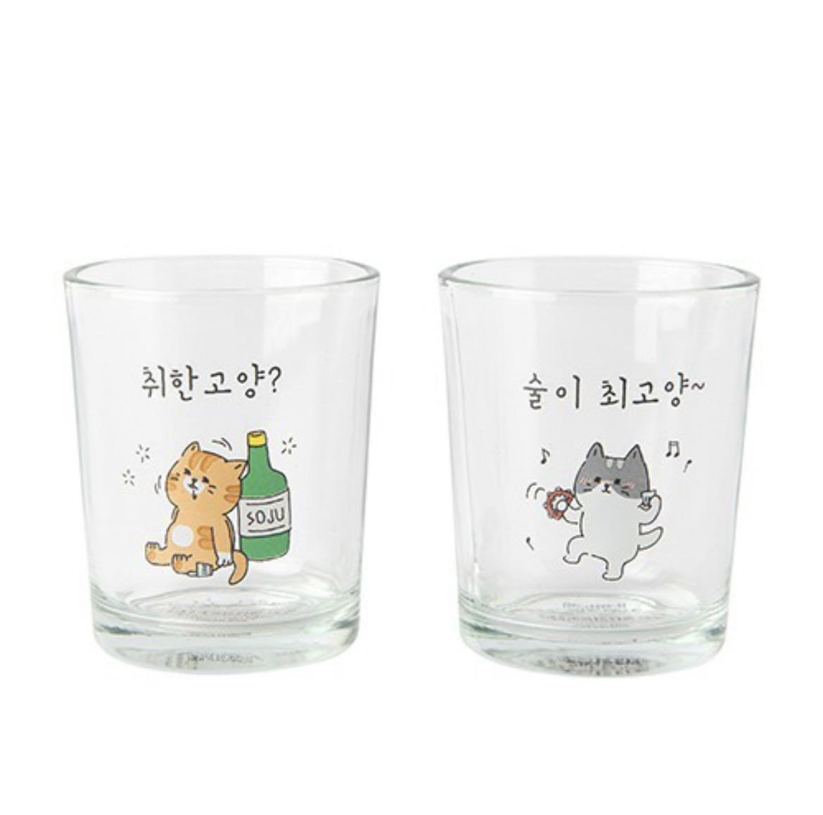 Cat Soju Cups, Furniture & Home Living, Kitchenware & Tableware, Water ...