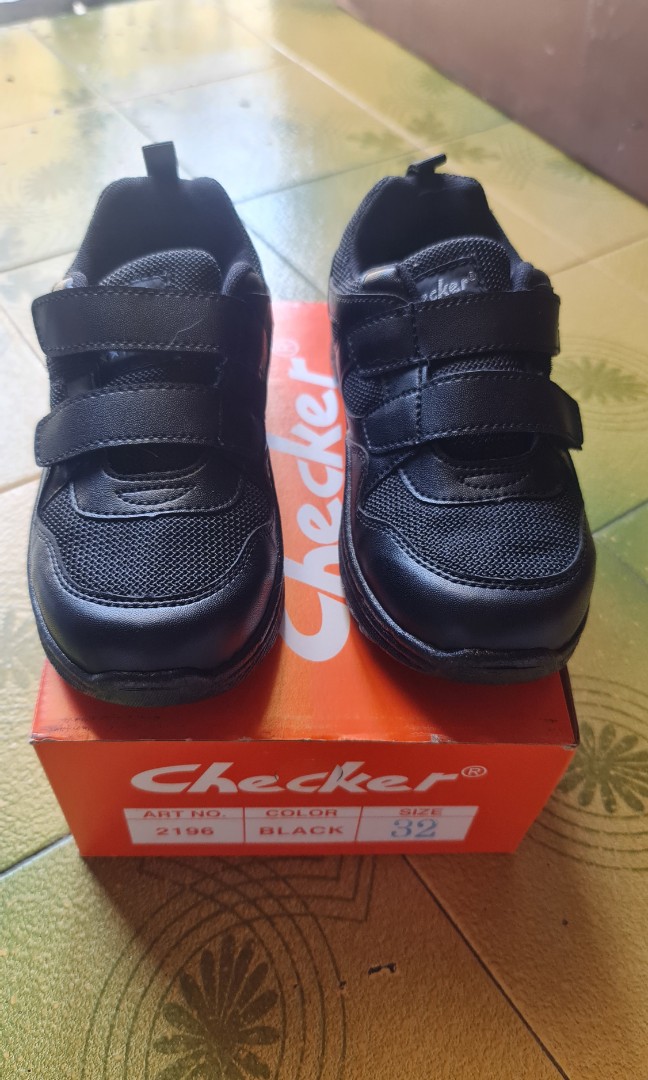 Checker school shoes, Babies & Kids, Babies & Kids Fashion on Carousell