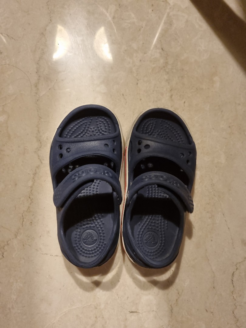 Crocs Pre School Kid's Crocband II Sandal - Navy/White, Bayi & Anak ...