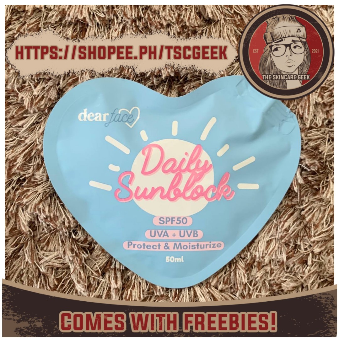 Dear Face - Daily Sunblock SPF 50, Beauty & Personal Care, Face, Face ...