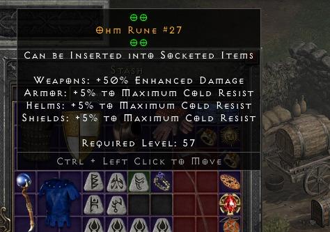 Diablo 2 Resurrected (D2R) Rune Ohm (27#), Video Gaming, Gaming ...