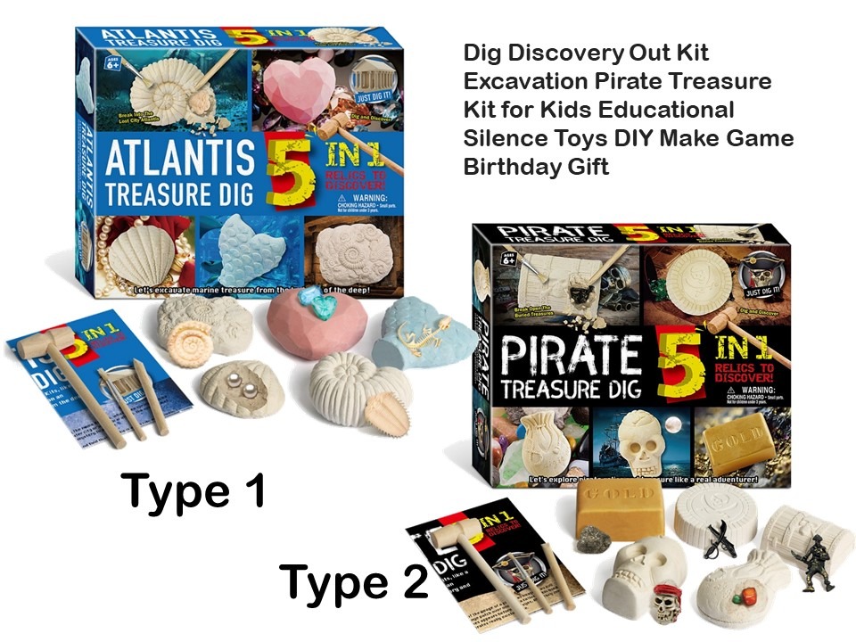 Dig Discovery Out Kit Excavation Pirate Treasure Kit for Kids ...